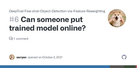 Can Someone Put Trained Model Online · Issue 6 · Deeptrial Few Shot Object Detection Via