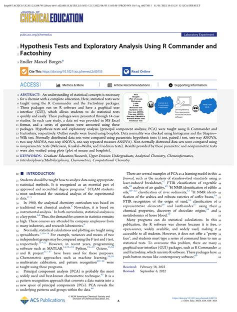 Pdf Hypothesis Tests And Exploratory Analysis Using R Commander And