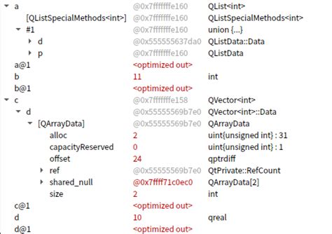 Gdb Debugger Cant Show Correct Value Of Qt‘s Container In Qt Creator