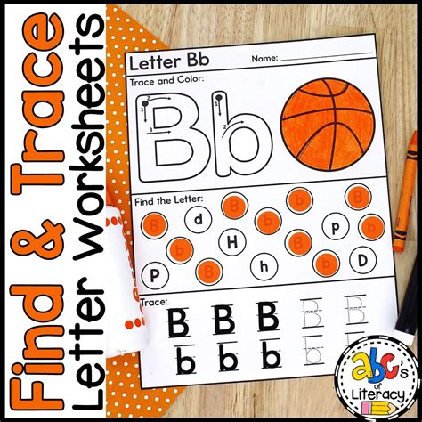 Find And Trace Alphabet Worksheets Abcs Of Literacy Worksheets Library