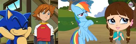 Sonic The Hedgehog Chris Thorndyke Rainbow Dash And Blythe Baxter Collage R Sonicx