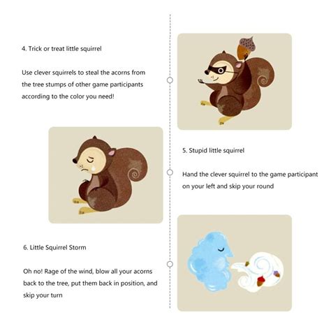 Squirrel Picking Acorn Game Color Classification Multiplayer Game