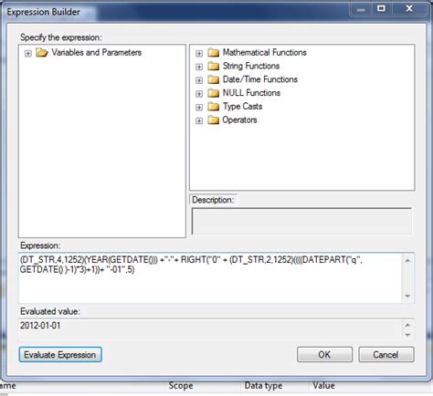 Brent Greenwood S Blog SSIS Expressions And Quarter Start Dates