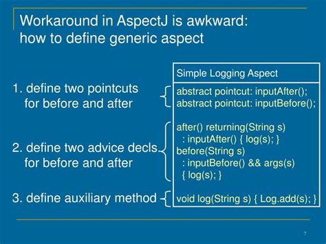 Ppt Reusable Aspect Patterns In Aspectj And Pitj For Logging