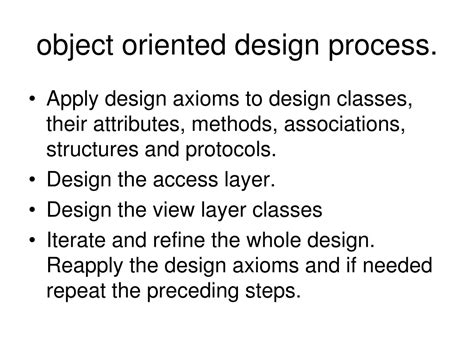 ppt object oriented design process powerpoint presentation free