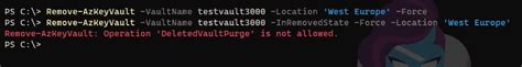 Azure Powershell Purge Key Vault