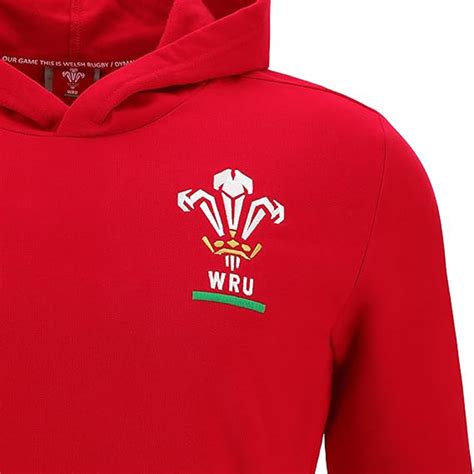 Welsh Rugby Overhead Logo Hoodie Red Tryandscore Sports Pty Ltd