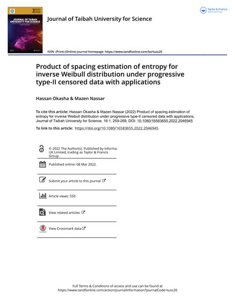 Pdf Product Of Spacing Estimation Of Entropy For Inverse Weibull Distribution Under