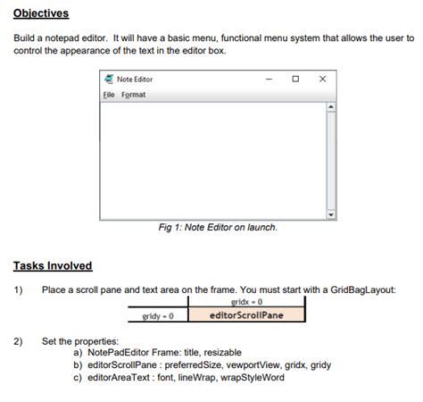 Solved Objectives Build A Notepad Editor It Will Have A