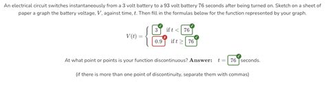Solved An Electrical Circuit Switches Instantaneously From A Chegg Com