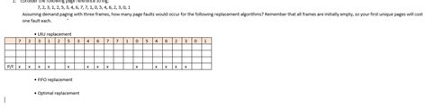 solved 1 consider the following page reference string