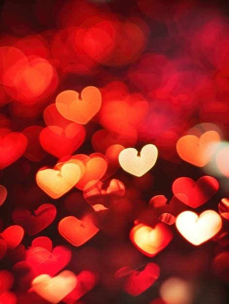 Love Hearts Dynamic Background Premium Ai Generated Image