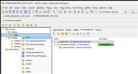 Execute Script In Multiple Databases Automation Designer Toad For