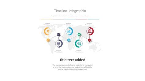 Timeline Info Graphic With World Map PowerPoint Template Free Download Pikbest