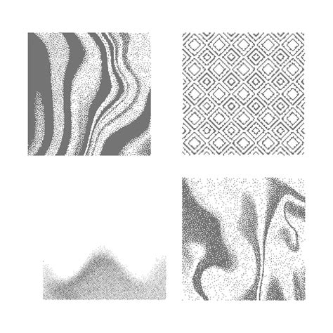Premium Vector Abstract Dithering Bitmap Shapes Collection Set
