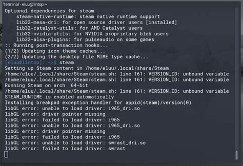 Any Help With This Issue Steam On Arch Linux R Linuxmasterrace