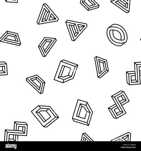 Impossible Geometric Shape Vector Seamless Pattern Stock Vector Image And Art Alamy