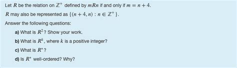 solved let r be the relation on zt defined by mrn if and