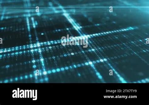 Abstract Blue Futuristic Background Of Information Technology Binary Digital Data Code Seamless
