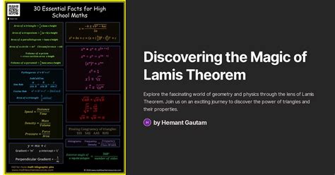 Discovering The Magic Of Lamis Theorem