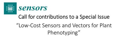 Special Issue Low Cost Sensors And Vectors For Plant Phenotyping