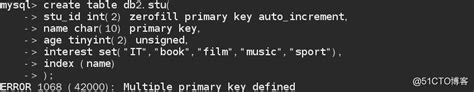 mysql中出现multiple primary key defined报错提示之解决办法 csdn博客
