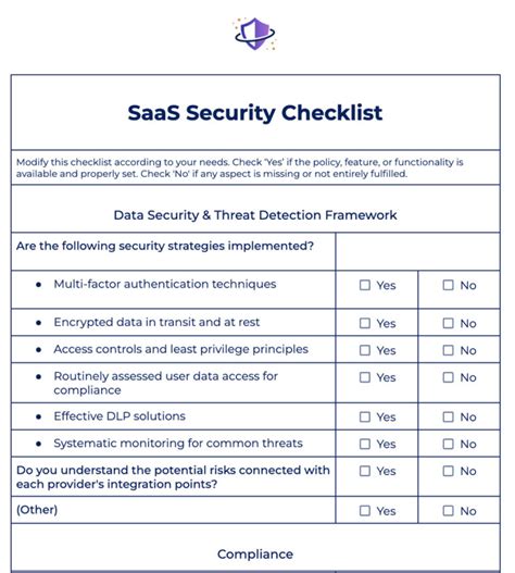 It Security Audit Checklist Template