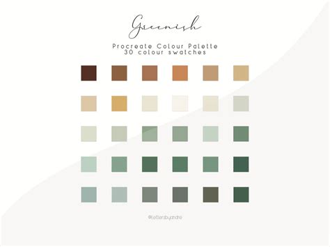 Procreate Color Palette Color Palette Digital Color Palette Color Swatches IPad