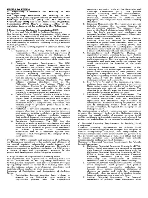 audi314 with answers week 3 and 4 regulatory framework for auditing in
