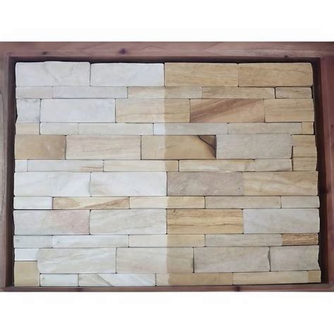 Natural Stone Matt Rectangular Wall Cladding Tile Thickness 15 20 Mm Size Large 12 Inch X