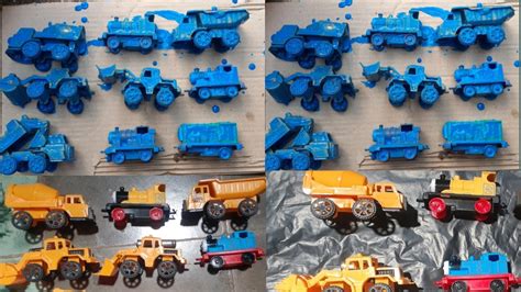 세척 장난감 굴착기 트럭 중장비 기차 비행기 덤프 트럭 트럭 몰렌 트럭 롤러 재미있는 장난감 Youtube
