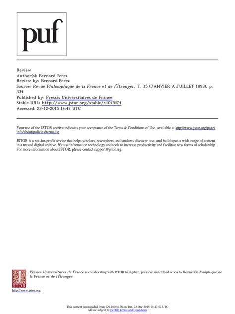 Revue Philosophique De La France Et De L Étranger 1893 Jan Jul Vol 35