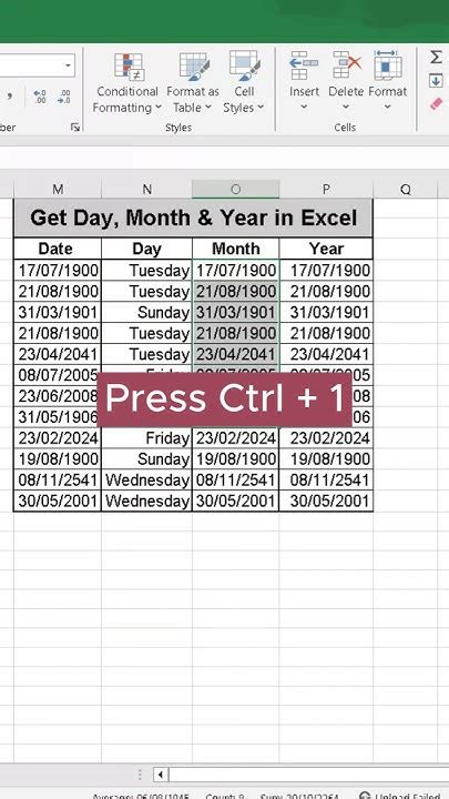 Date Trick In Excel Date Exceltips Shortsviral Youtube