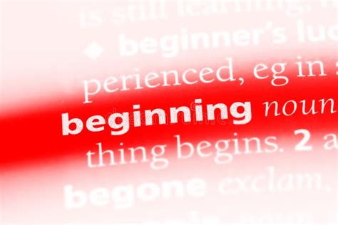 Beginning Stock Image Image Of Definition Page Concept 114413013