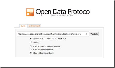 Validate Your Odata Feed The Odata Validator
