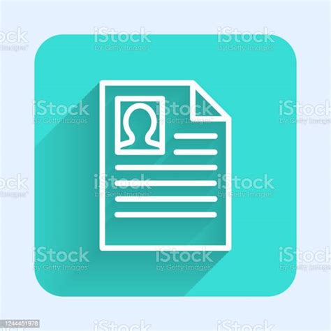 흰색 선 긴 그림자로 격리된 다시 시작 아이콘입니다 이력서 응용 프로그램 전문 직원 검색 인사 이력서 분석 녹색 사각형 버튼입니다 벡터 일러스트레이션 0명에 대한 스톡 벡터