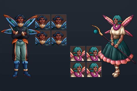 Fairy Characters By Free Game Assets Gui Sprite Tilesets