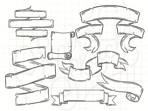 162 Banner Procreate Brushes Ribbon Procreate Brushes Digital Planner