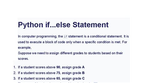 Python Conditional Statements If Else And Elif Explained Studocu