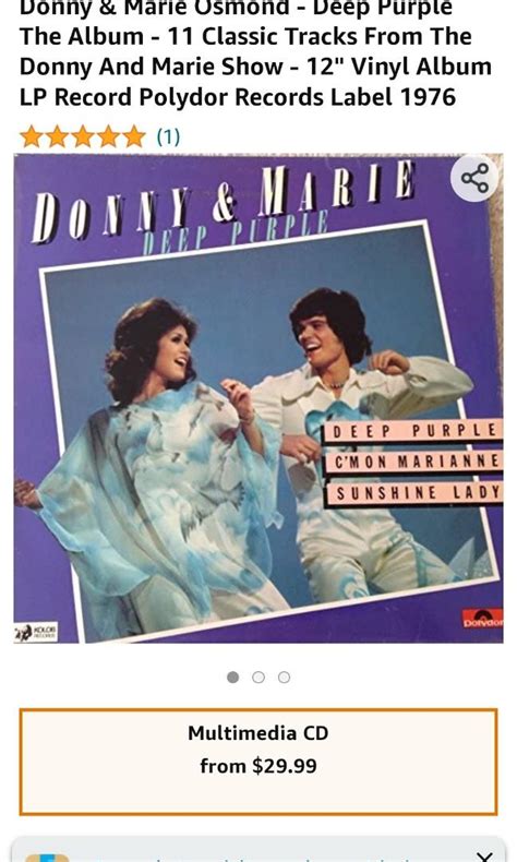 Donny And Marie Osmond Deep Purple The Album 11 Classic Tracks From