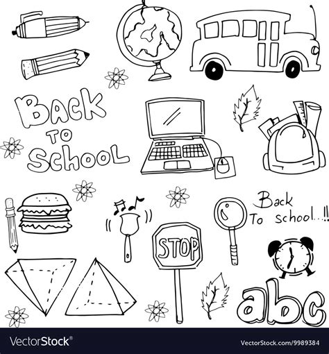 Easy Doodles To Do In Class Themed Doodle Sheets For Classroom Drawing