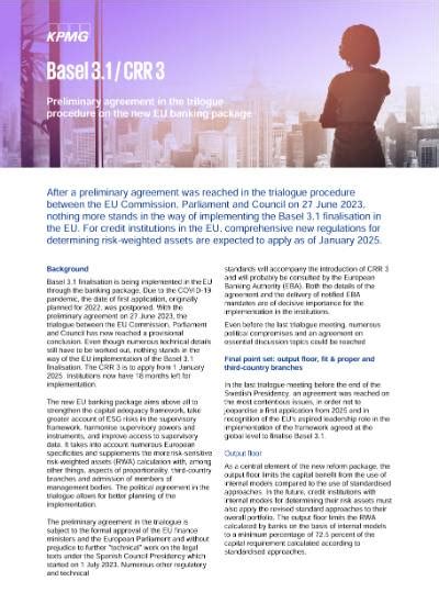Basel 4 Approaching Implementation Kpmg Croatia