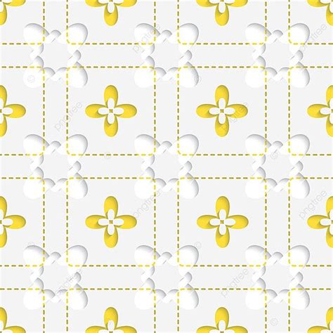 perforated squares with yellow flowers pattern triangle wrapping shape