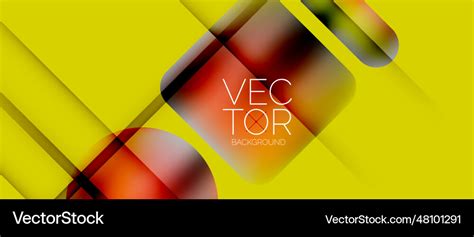 Dynamic Bright Colorful Geometric Elements Vector Image