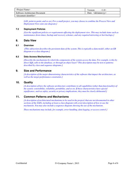 Software Architecture Document In Word And Pdf Formats Page 6 Of 6