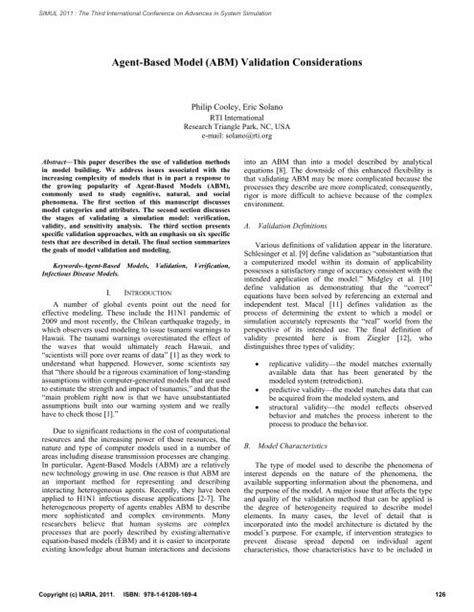 agent based model abm validation considerations