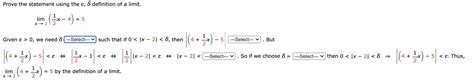 solved prove the statement using the e d definition of a