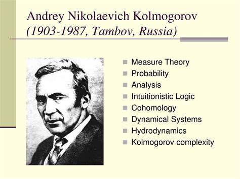 Ppt Kolmogorov Complexity And Its Applications Powerpoint