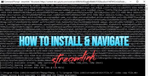How To Install Streamlink And Execute It In Command Prompt