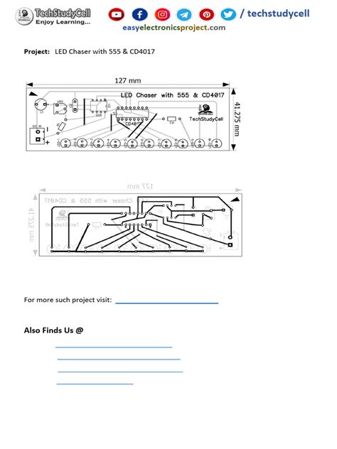 Pcb Layout Led Chaser 555 Cd4017 01 Pdf